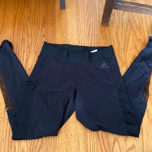 adidas | Pants & Jumpsuits | Adidas Womens Running Tights Mesh Panels ...